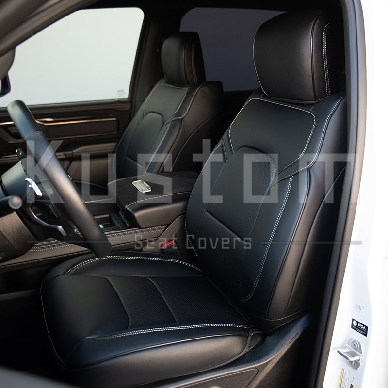 2019+ Dodge Ram 1500 Premium Custom Leather Seat Covers – Kustom Interior™