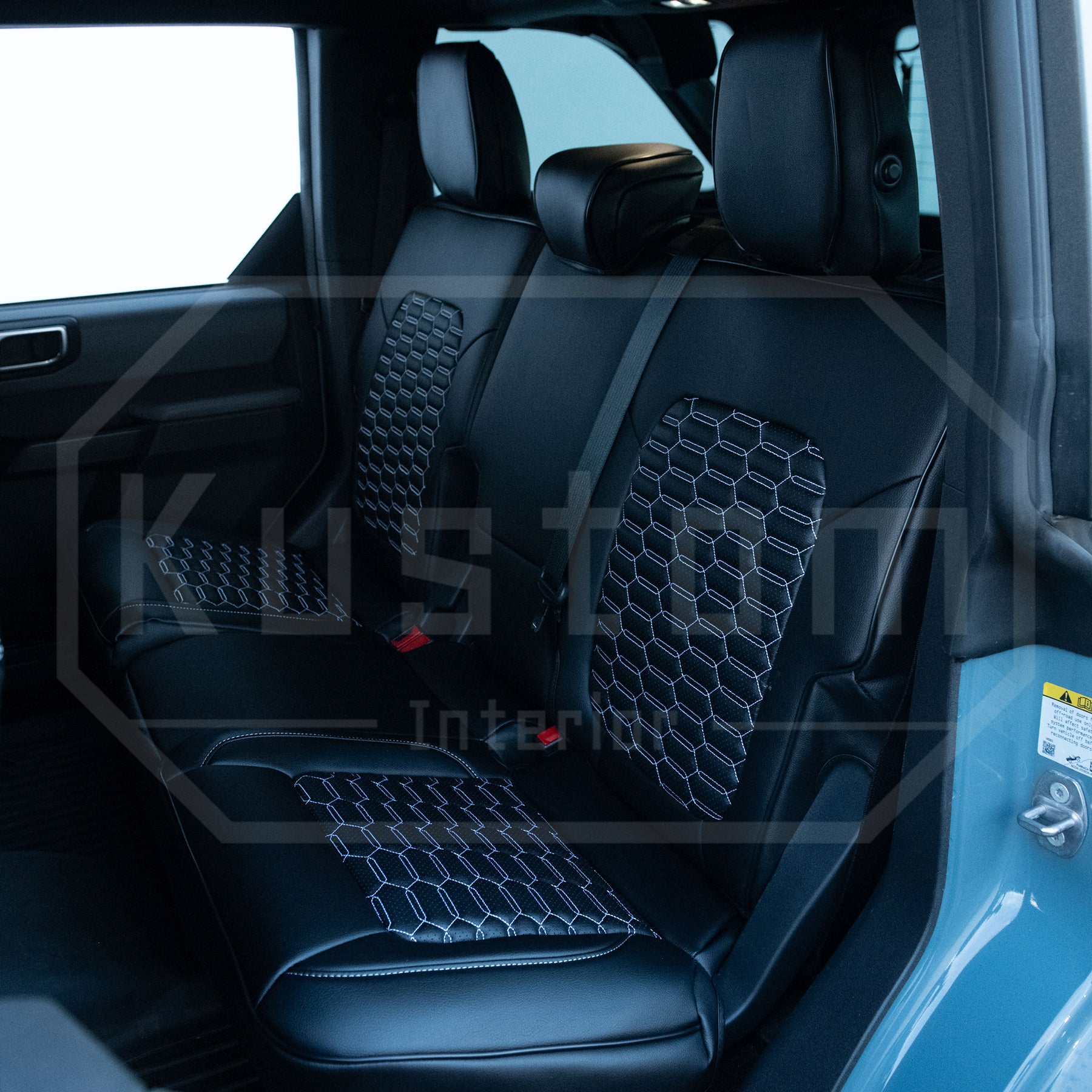 2021+ Ford Bronco 4 Door Custom Leather Seat Covers | Buy Now – Kustom ...