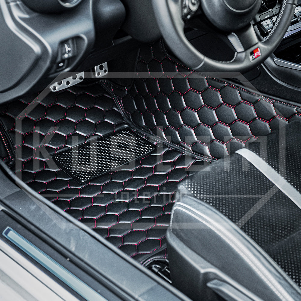 2022+ Toyota Gr86 Honeycomb Leather Floor Mat Liners – Kustom Interior™